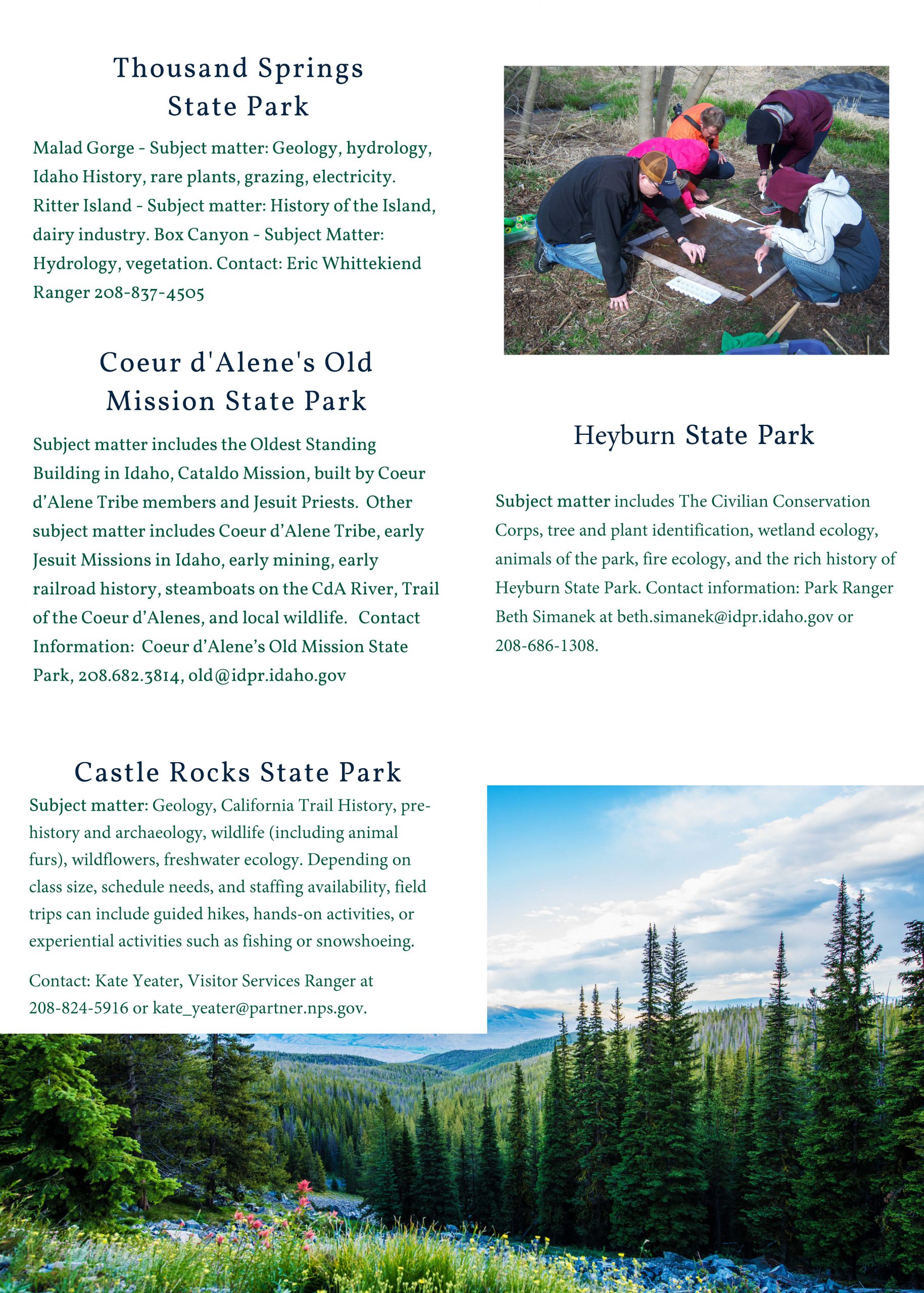 Teacher Resources | Department of Parks and Recreation